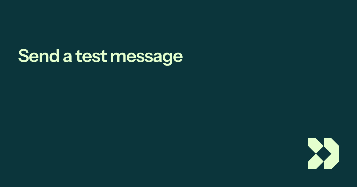 Send a test message | Customer.io Docs
