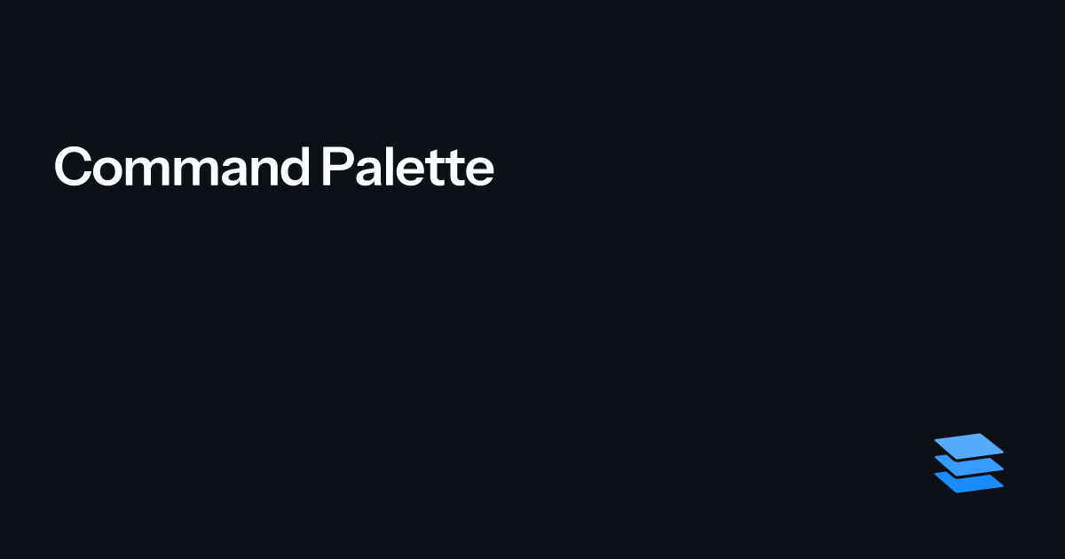 Command Palette – Parcel Documentation