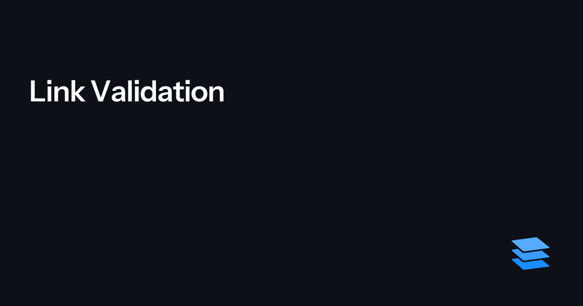 Link Validation – Parcel Documentation