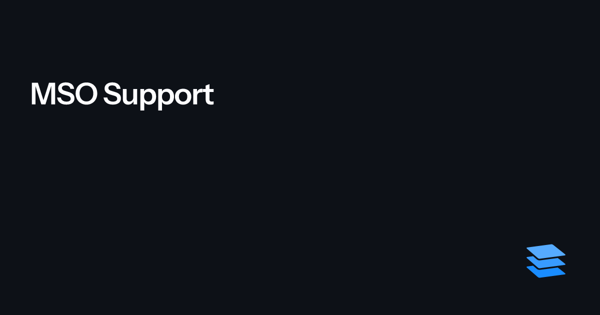 MSO Support – Parcel Documentation