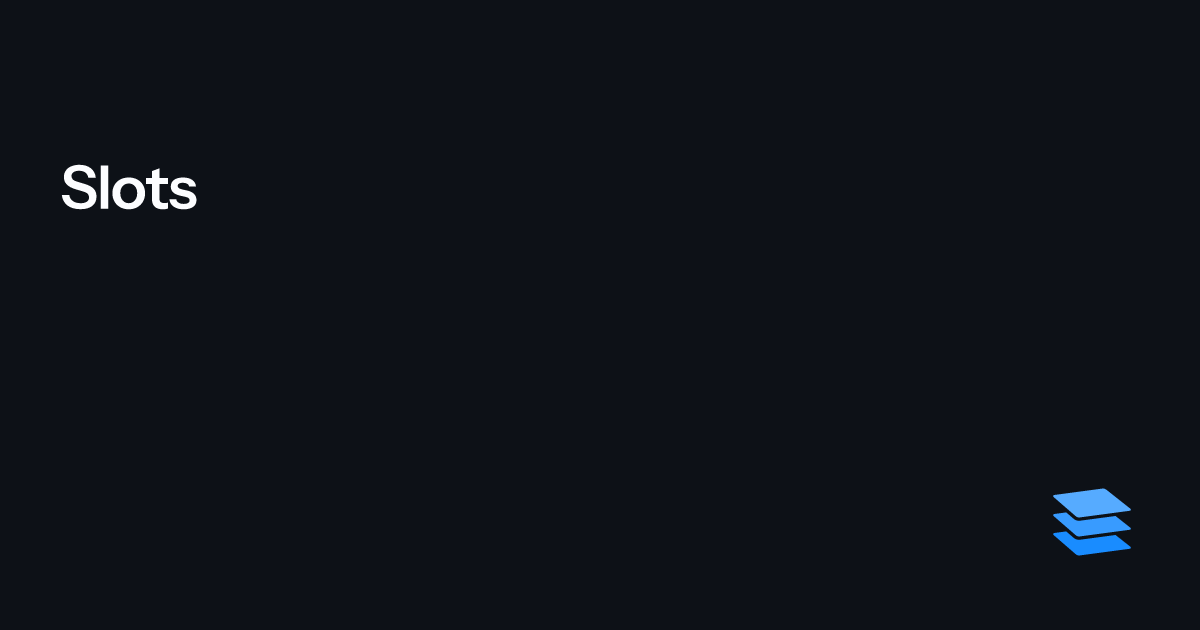 Slots – Parcel Documentation