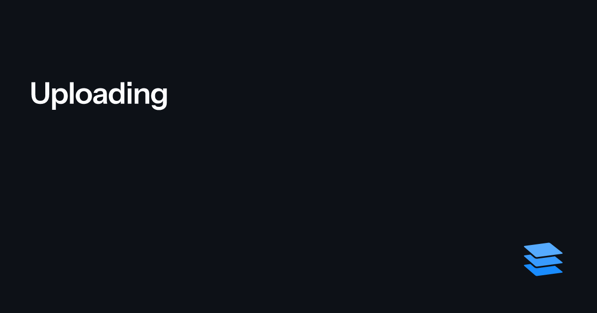 Uploading – Parcel Documentation
