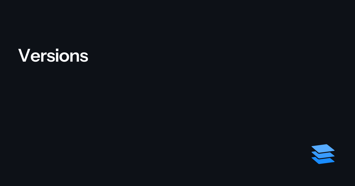 Versions – Parcel Documentation